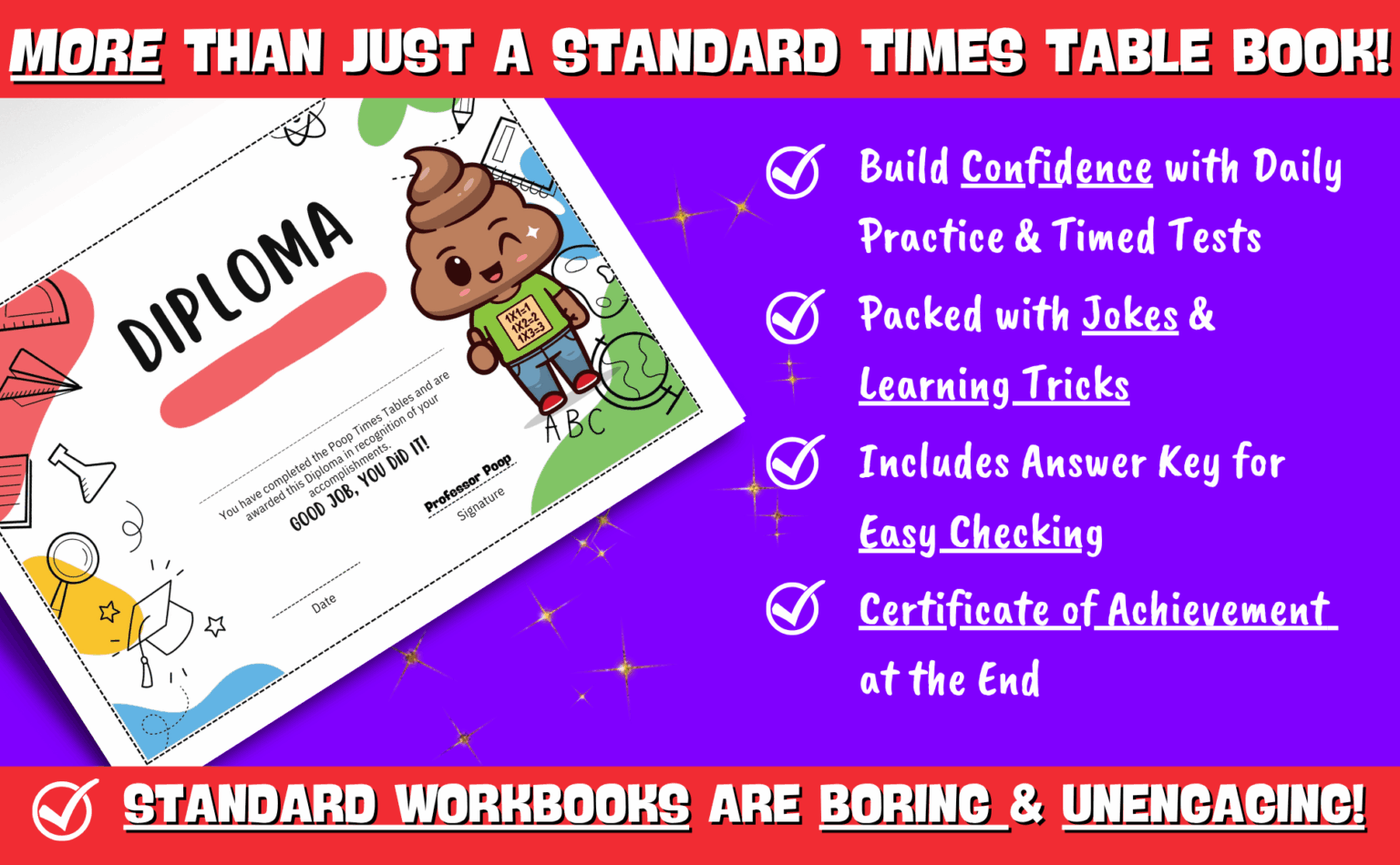 Poop Learning: Fun Math and English Resources for Kids at School and ...